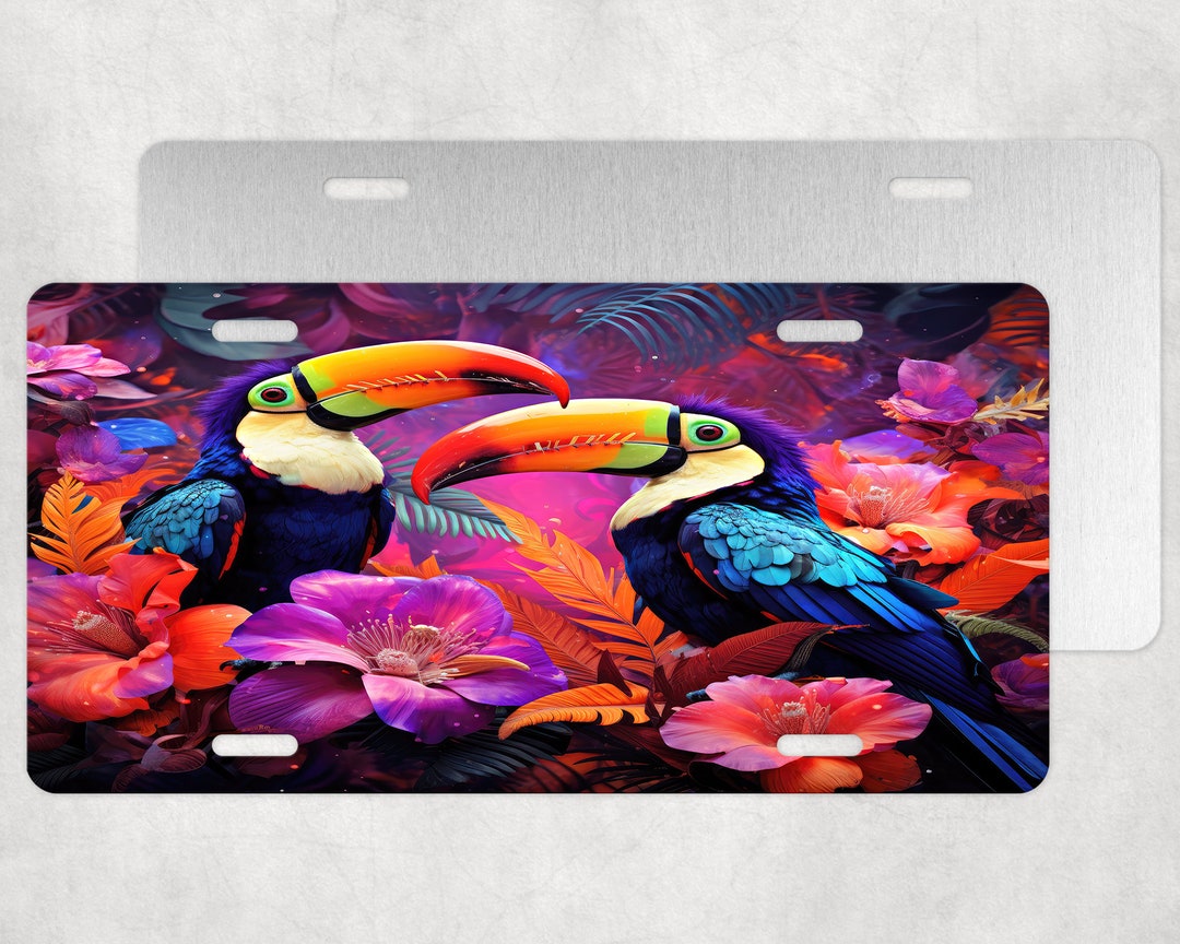 Parrots License Plate,parrots Car Plate,parrots,jungle Animals,animal ...