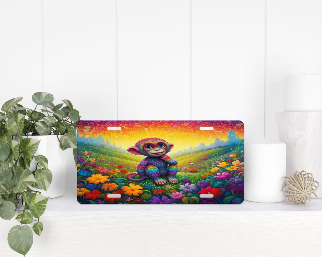 Monkey License Plate, Monkey,colorful Monkey License Plate,animal ...