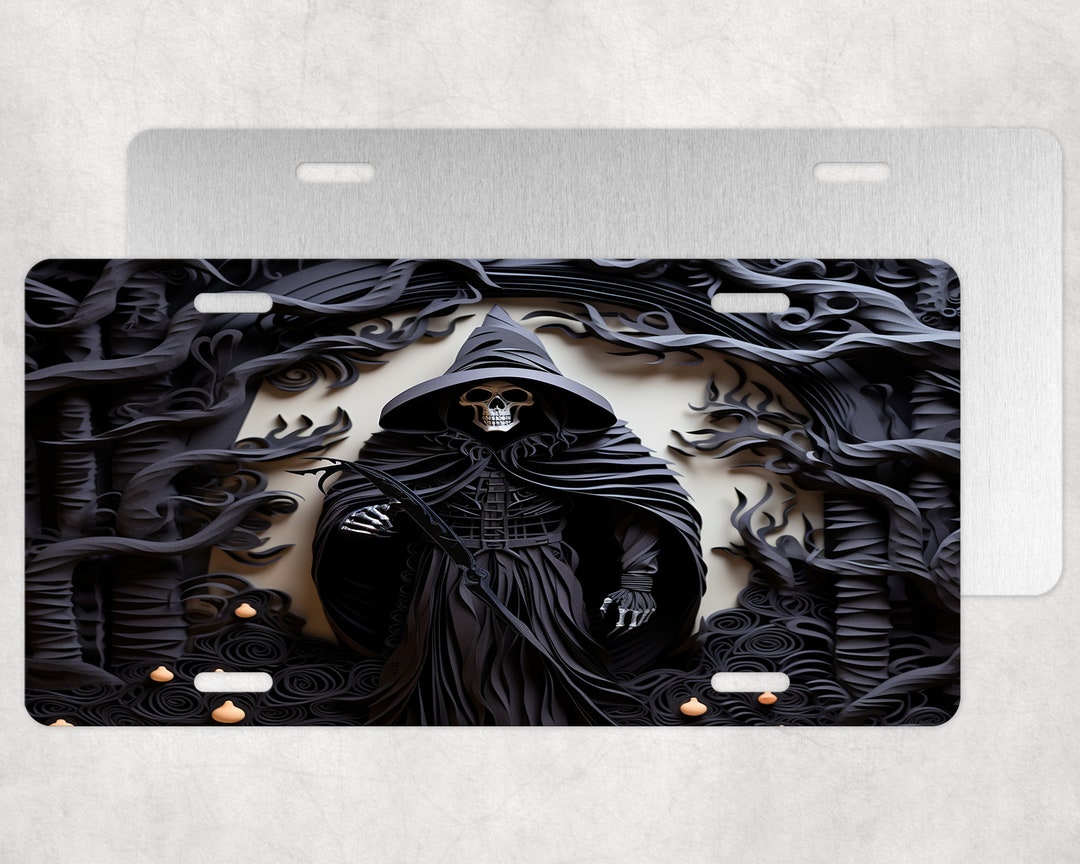 Halloween Grim Reaper License Plate,halloween License Plate,hallowen ...
