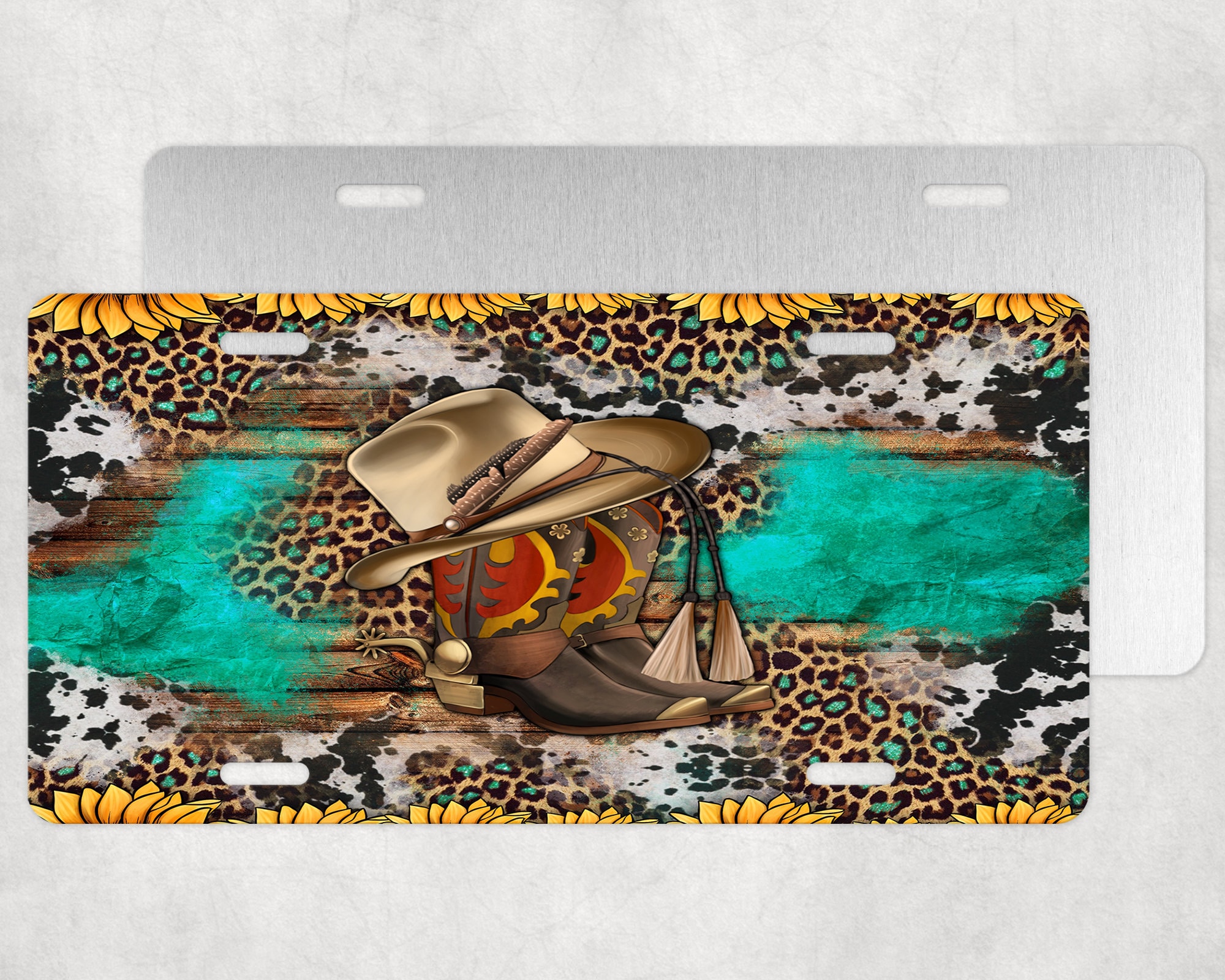 Western Boots and Hat License Plate, Western License Plate, Cowboy Hat ...