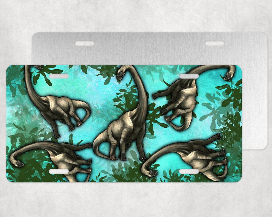 Brachiosaurus Sippy Dinosaur License Plate,dinosaur License Plate ...