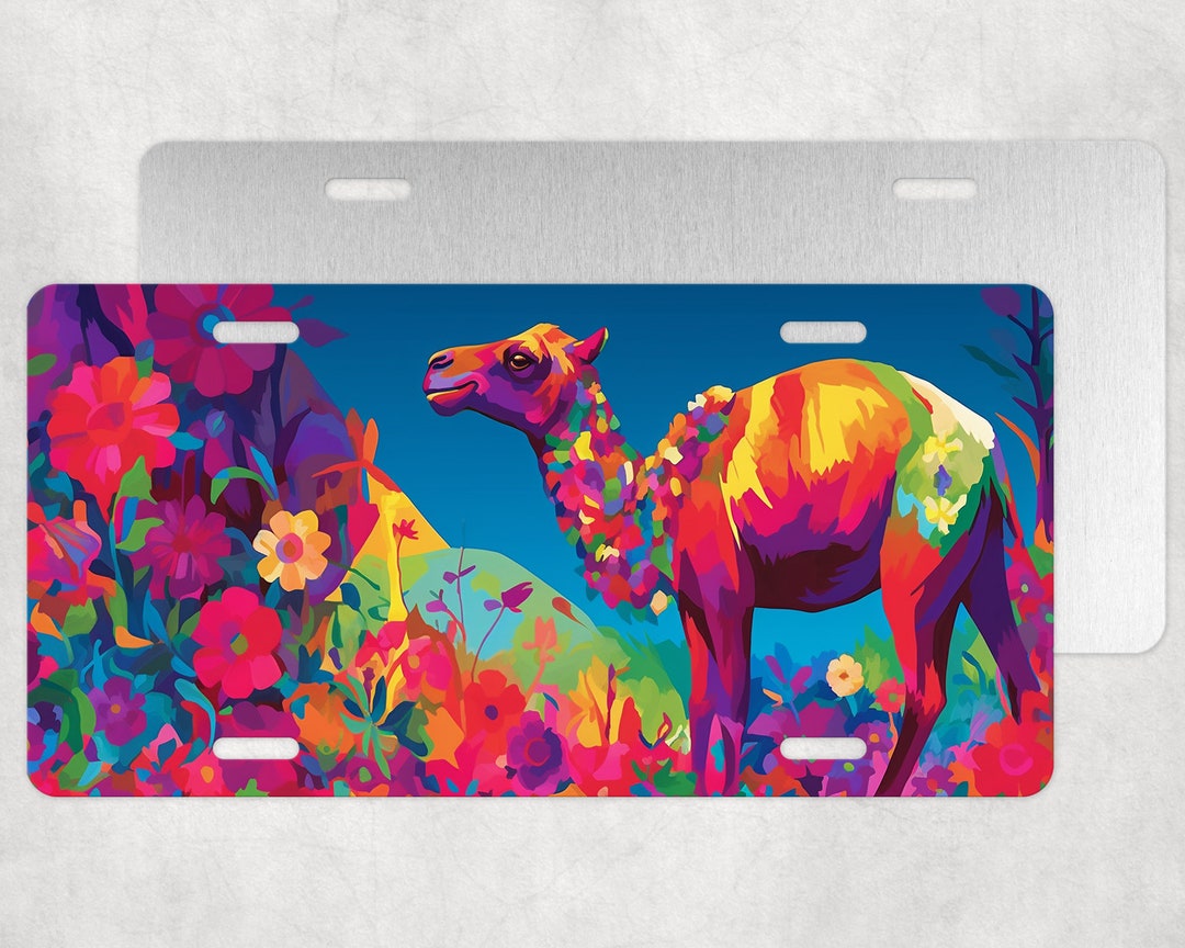 Neon Camel License Plate,camel Licence Plate,neon License Plate,animal ...