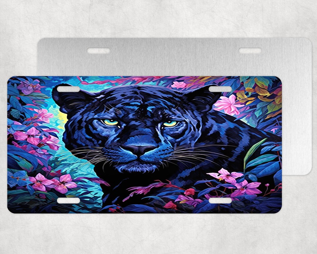 Black Panther License Plate,black Panther Car Plate, Black Panther ...