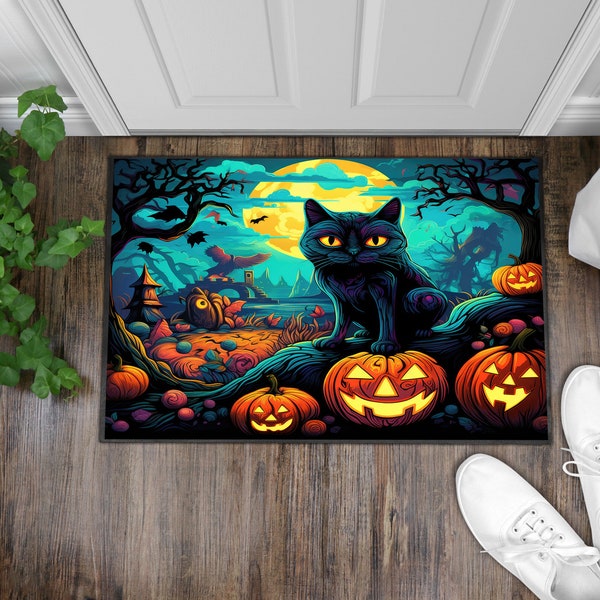 Halloween Black Cat - Etsy