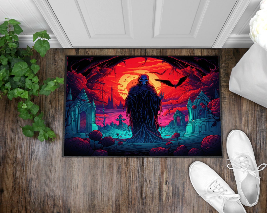 Grim Reaper Door Mat,halloween Grim Reaper Door Mat,grim Reaper Rug ...