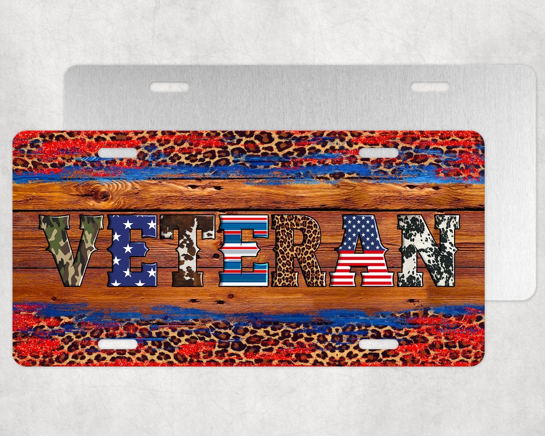 Armed Forces Day Veteran License Plate,camouflage License Plate,glitter ...