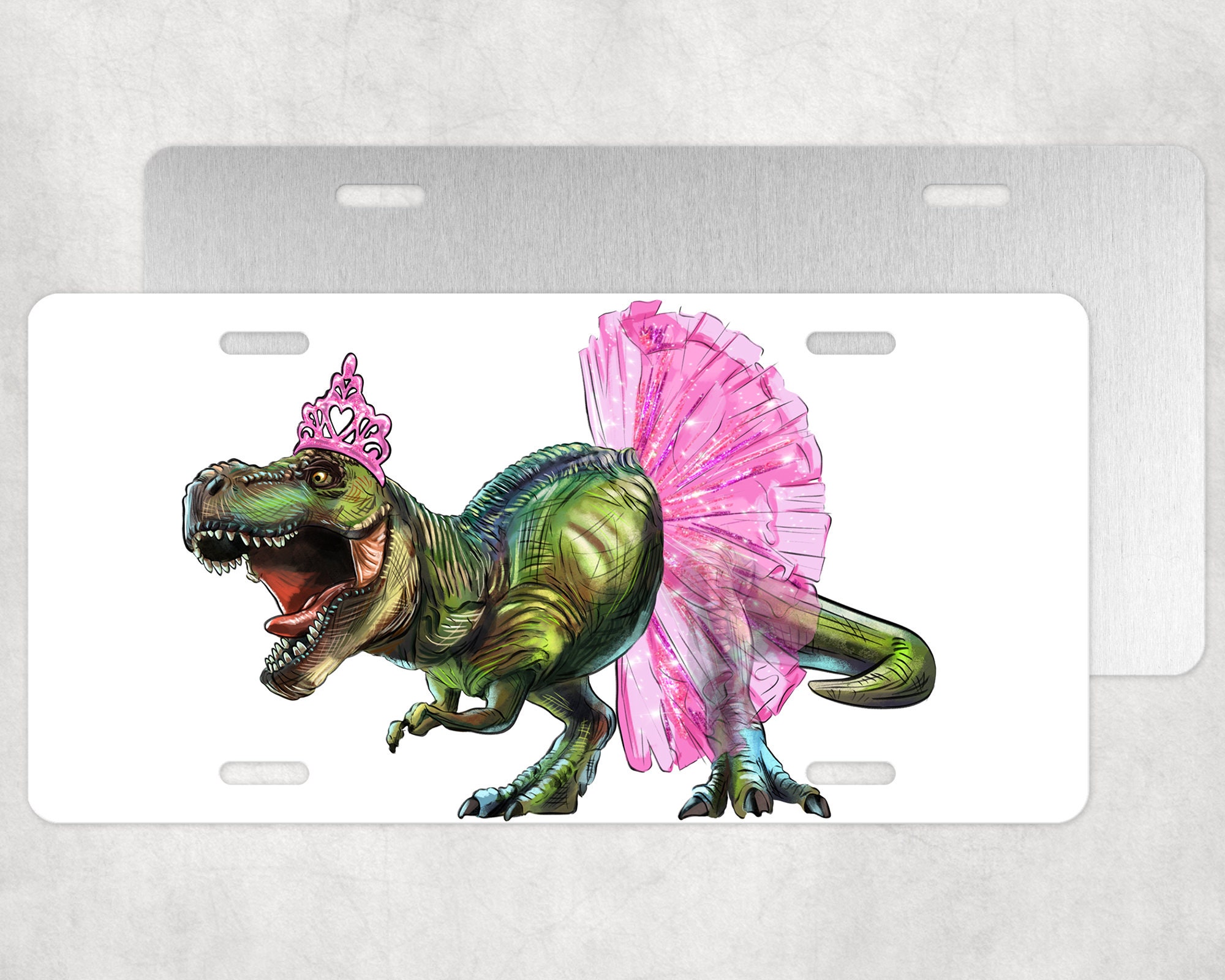 Balerina T Rex Dinosaur License Plate,dinosaur License Plate,t Rex ...