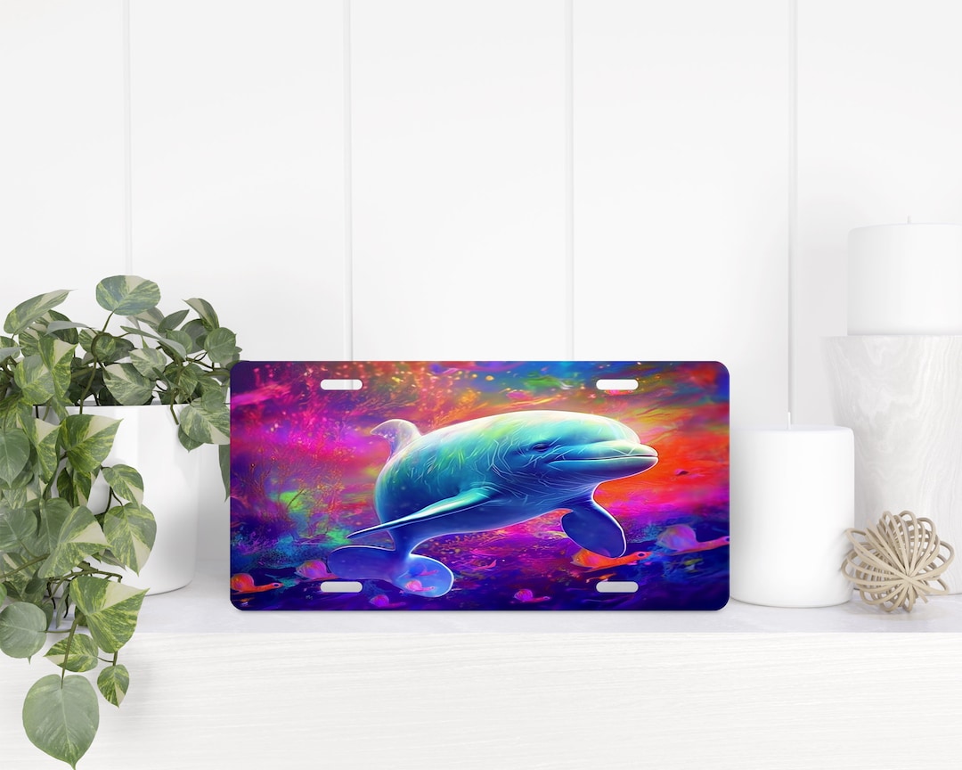 Beluga Whale License Plate, Beluga Whale,colorful Beluga Whale License ...