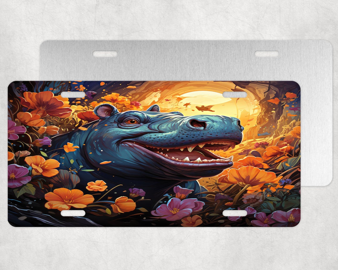 Hippopotamus License Plate, Hippopotamus Car Plate, Hippopotamus,jungle ...