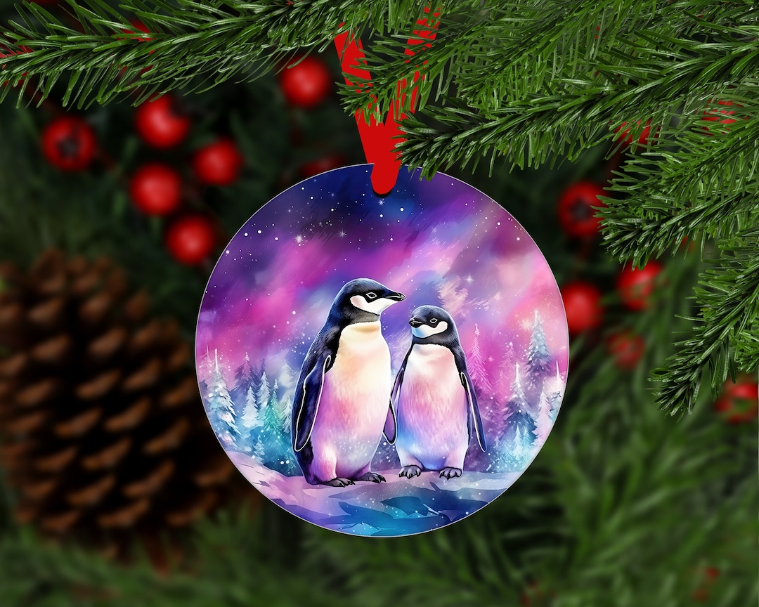 Christmas Penguin Ornament,penguin Ornament,penguin Ornaments,christmas ...