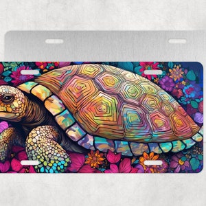 Neon Turtle License Plate, Turtle Licence Plate,neon License Plate ...
