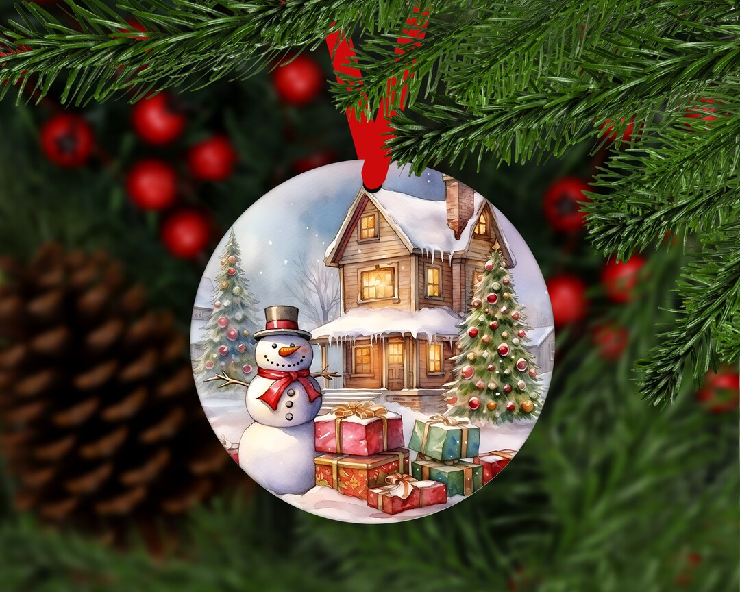 Christmas Snowman Ornament,christmas Snowman,snowman Ornaments ...