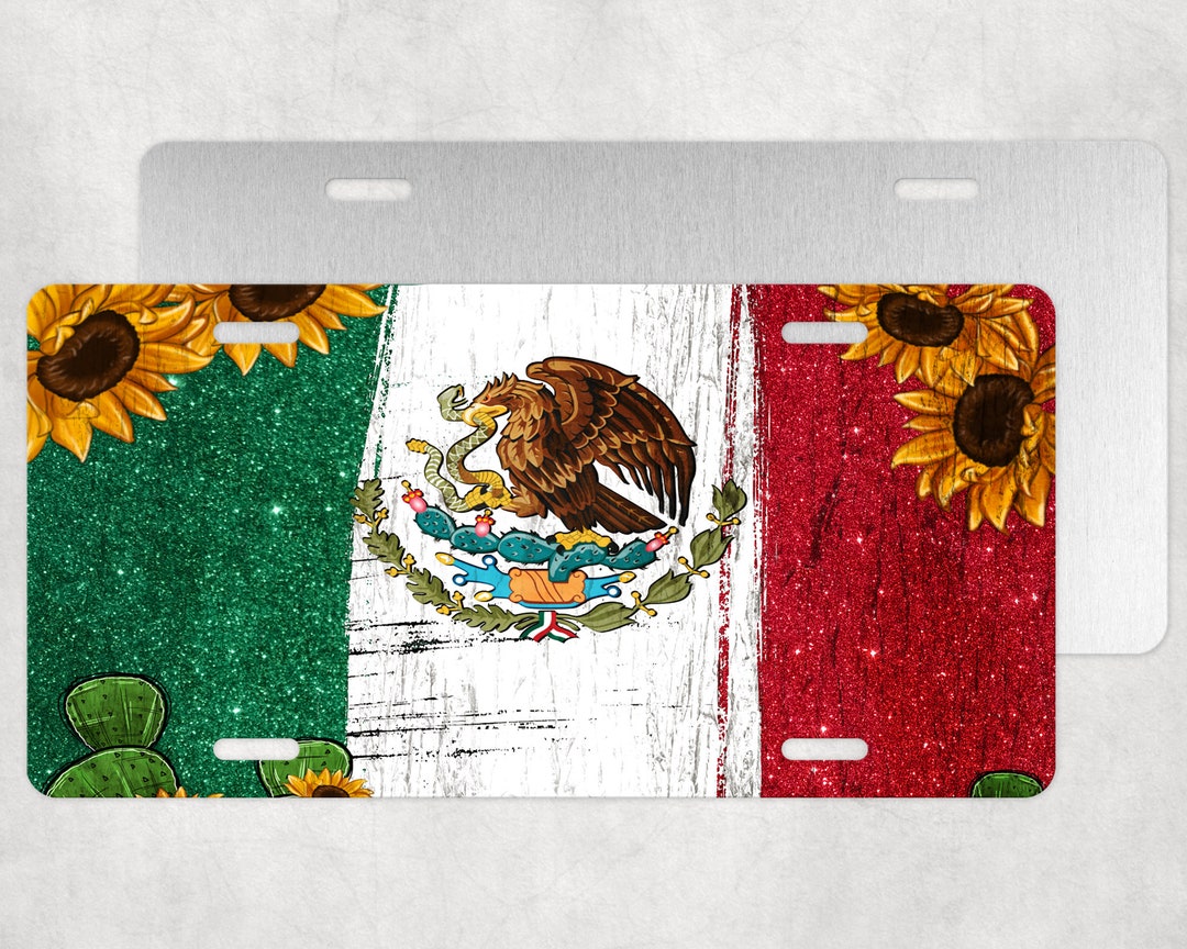 Mexican Flag License Plate, Mexico License Plate , Mexican Flag ...