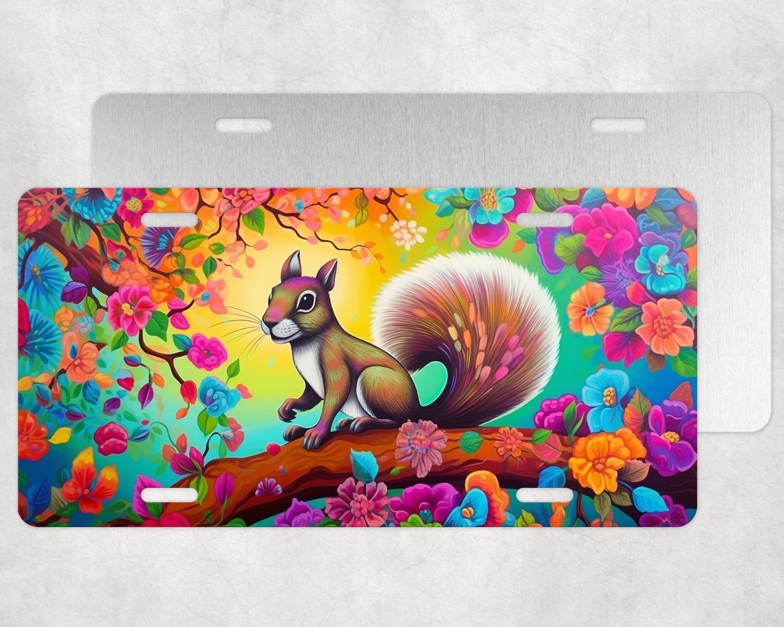 Neon Squirrel License Plate Squirrel Licence Plateneon - Etsy