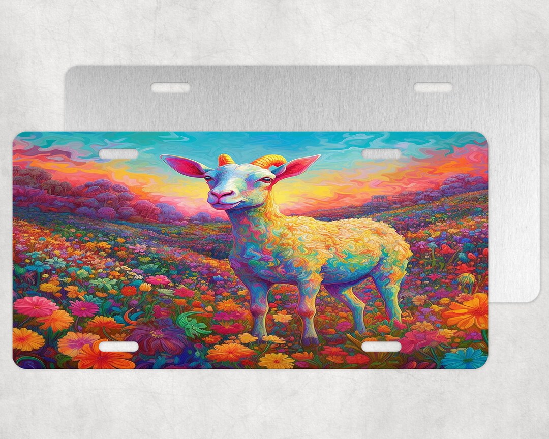 Goat License Plate,goat,colorful Goat License Plate,animal License ...