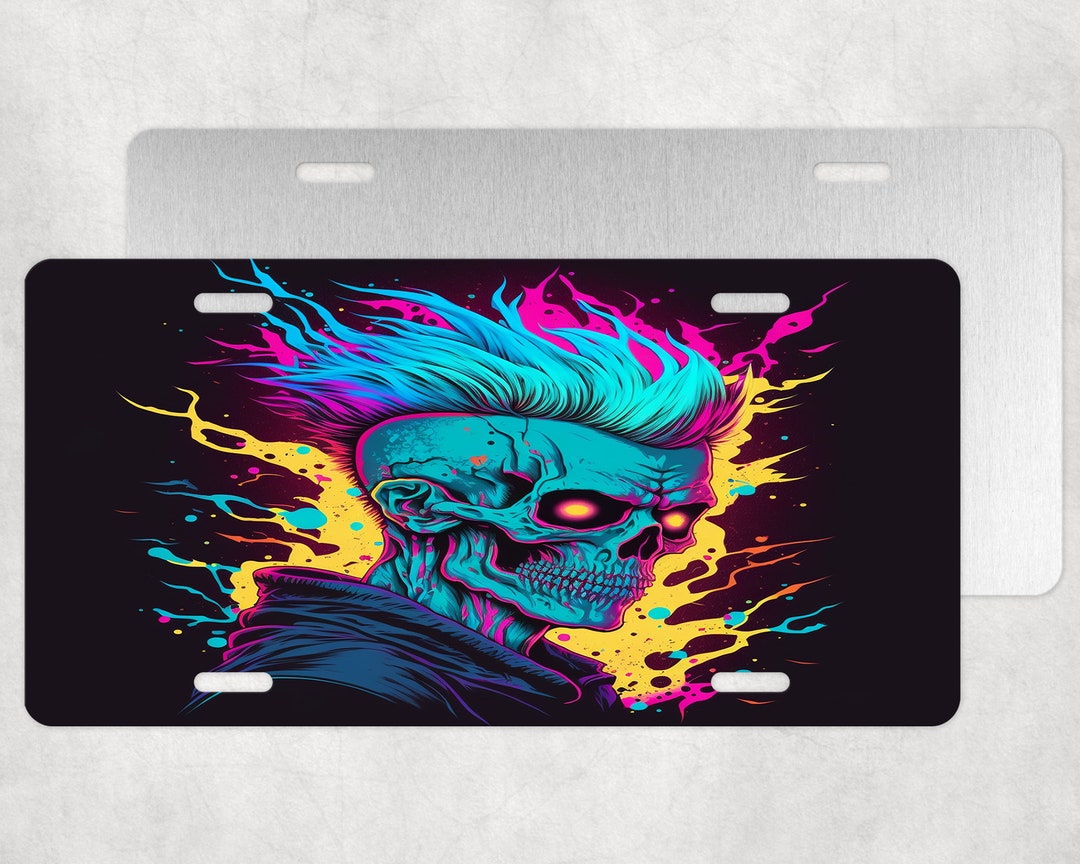 Skeleton License Plate,skeleton Car Plate, Skull License Plate,skeleton ...