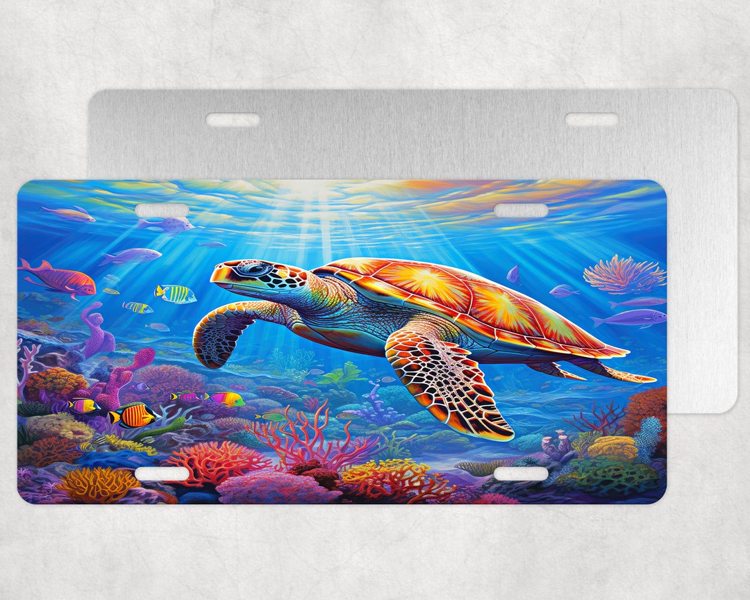 Turtle License Plate,turtle Car Plate,turtle,jungle Animals,animal ...