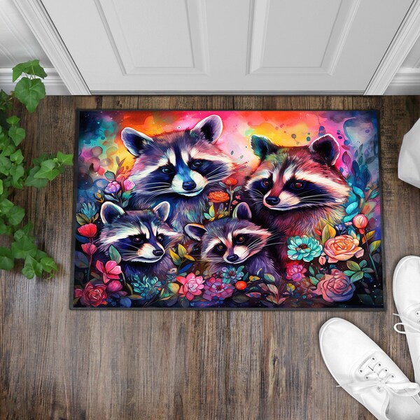Raccoon Rug - Etsy