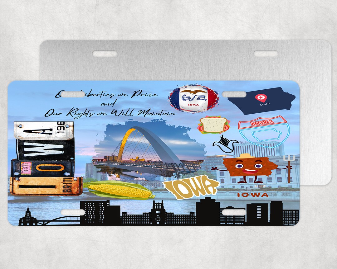 Iowa License Plate, Iowa Car Plate,state License Plate, Iowa,license ...