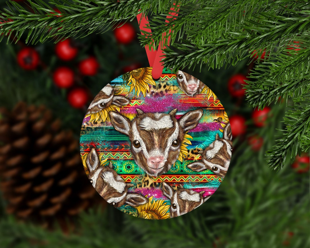 Christmas Baby Goat Ornament, Baby Goat Car Coaster, Baby Goat ...