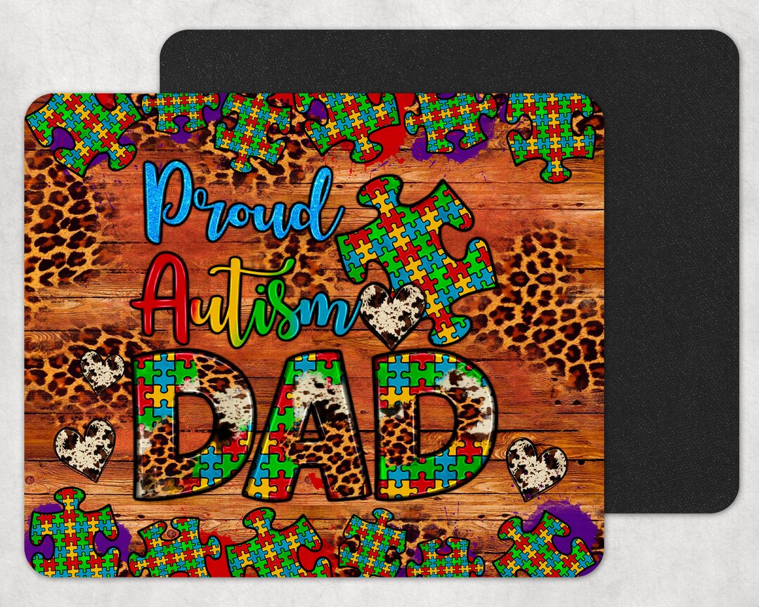 Proud Autism Dad Mouse Pad, Proud Autism Dad - Etsy