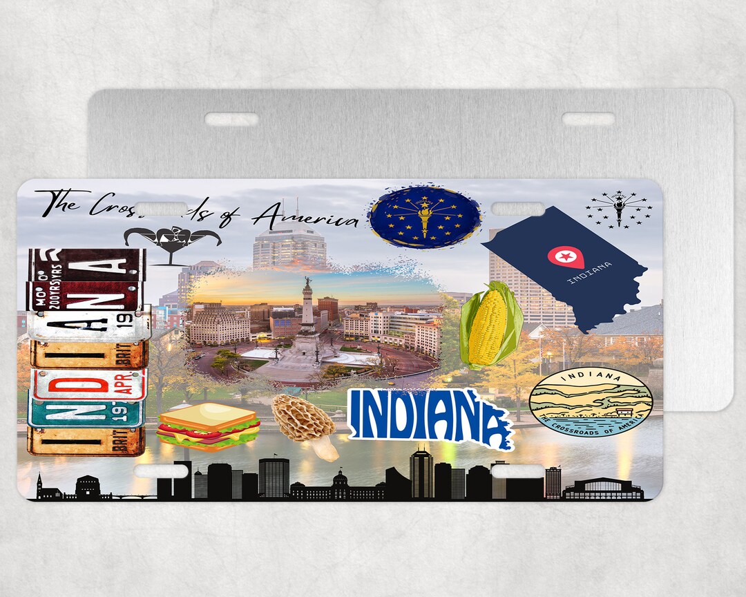 Indiana License Plate, Indiana Car Plate,state License Plate, Indiana ...