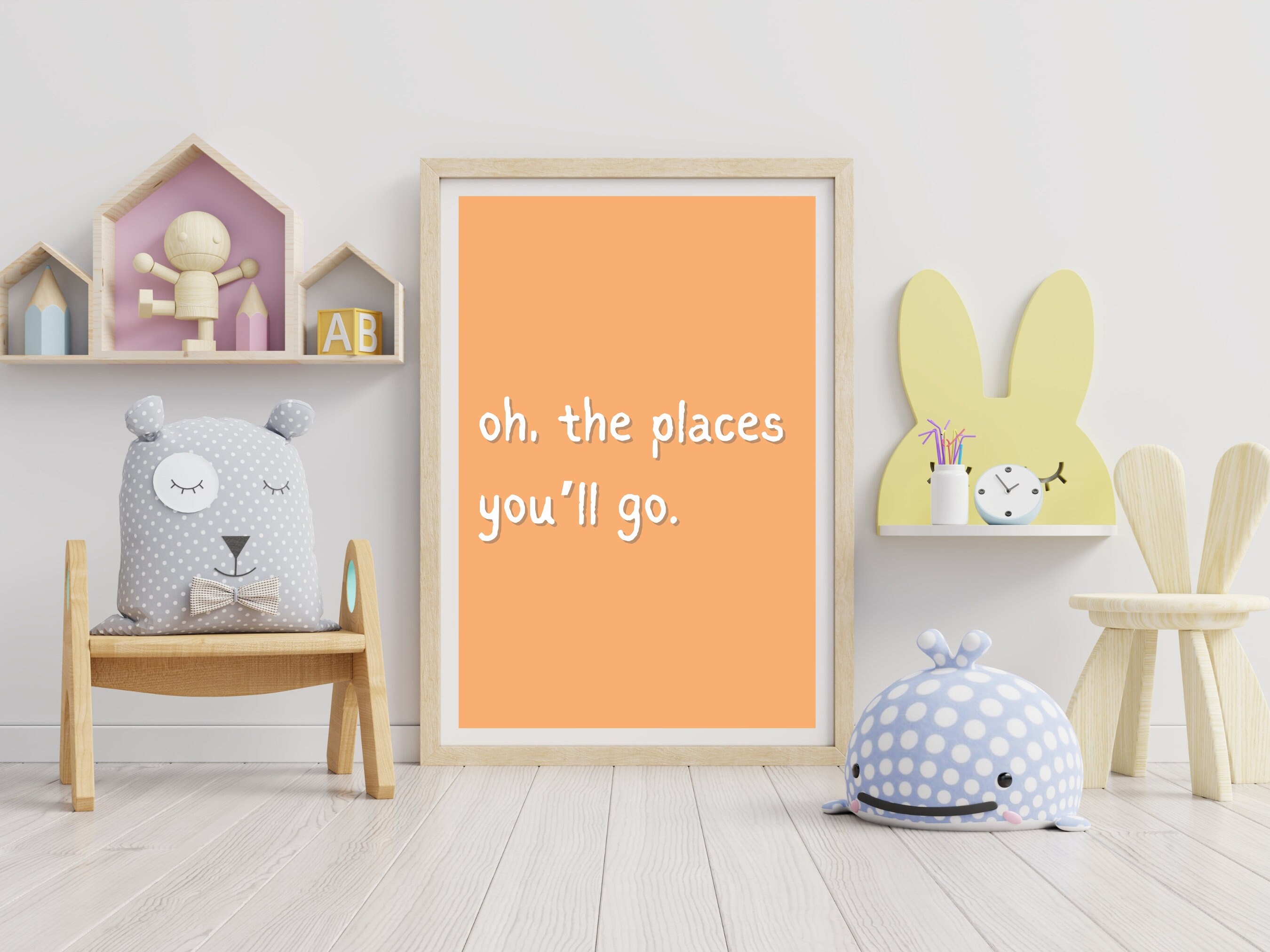 Oh the Places You'll Go Print Nursery Decor Kids - Etsy