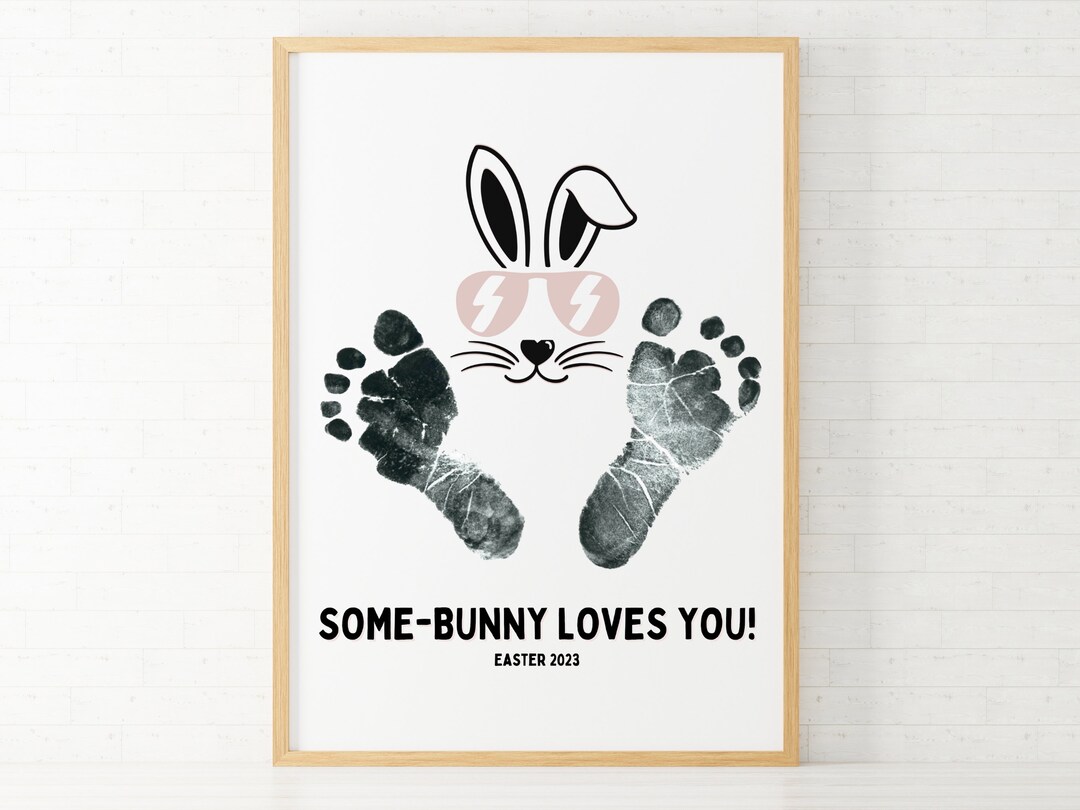Easter Craft Printable | Easter Footprint Printable | Easter Gift | DIY ...