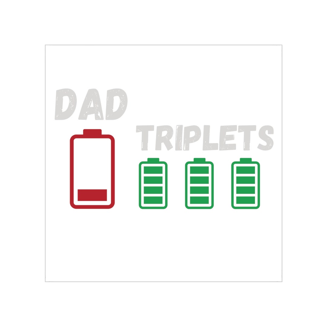 Triplet Dad Transparent Stickers, Square, 1pc - Etsy