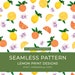 Seamless Summer Lemon, Print Design for Paper, Citrus Pattern for ...