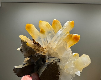 NEW FIND Colombian Mango Quartz Crystal Cluster With Halloysite ...