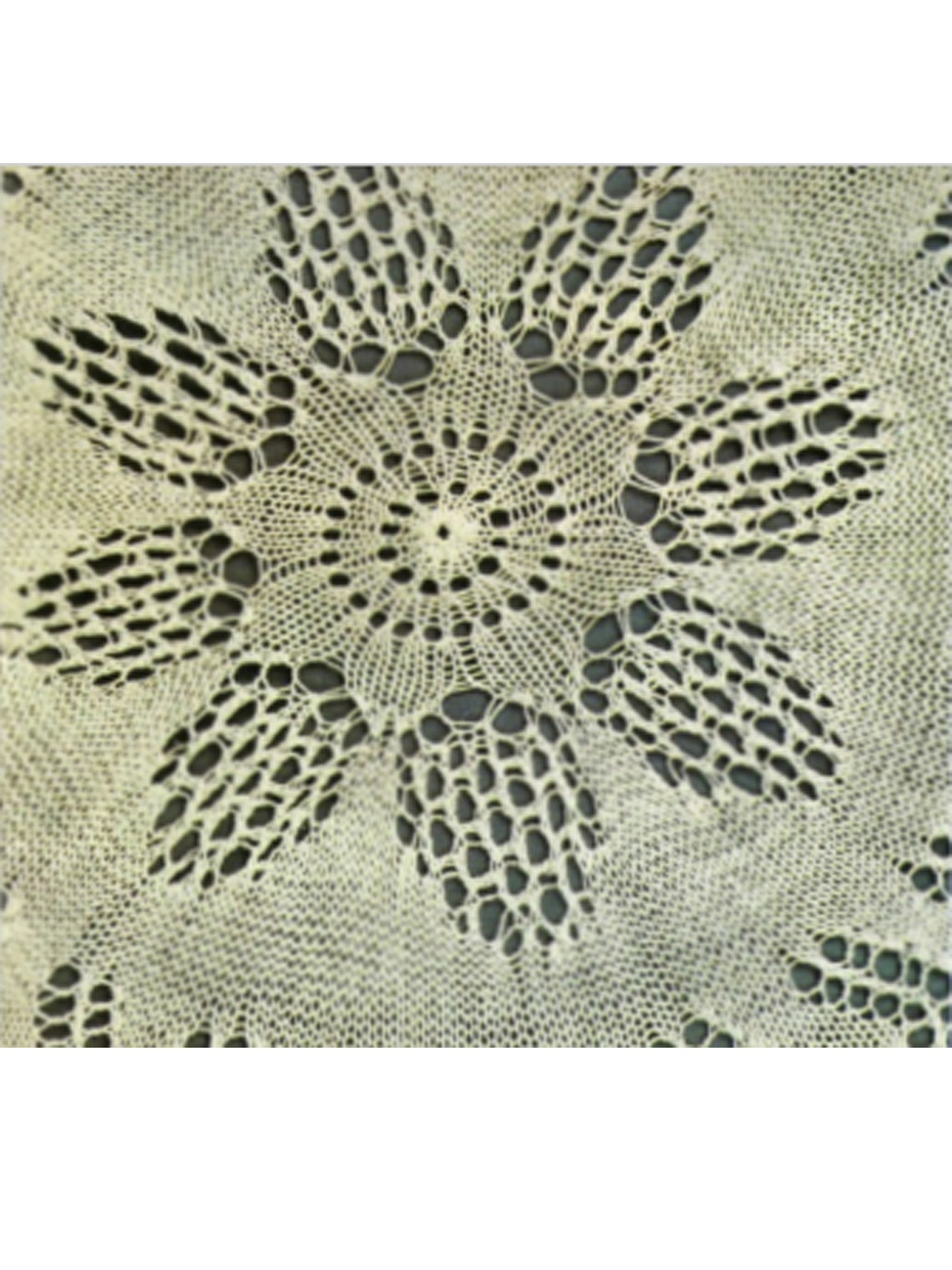 1974 Dinner by Candlelight Knit Round Tablecloth Lace Thread Pattern ...
