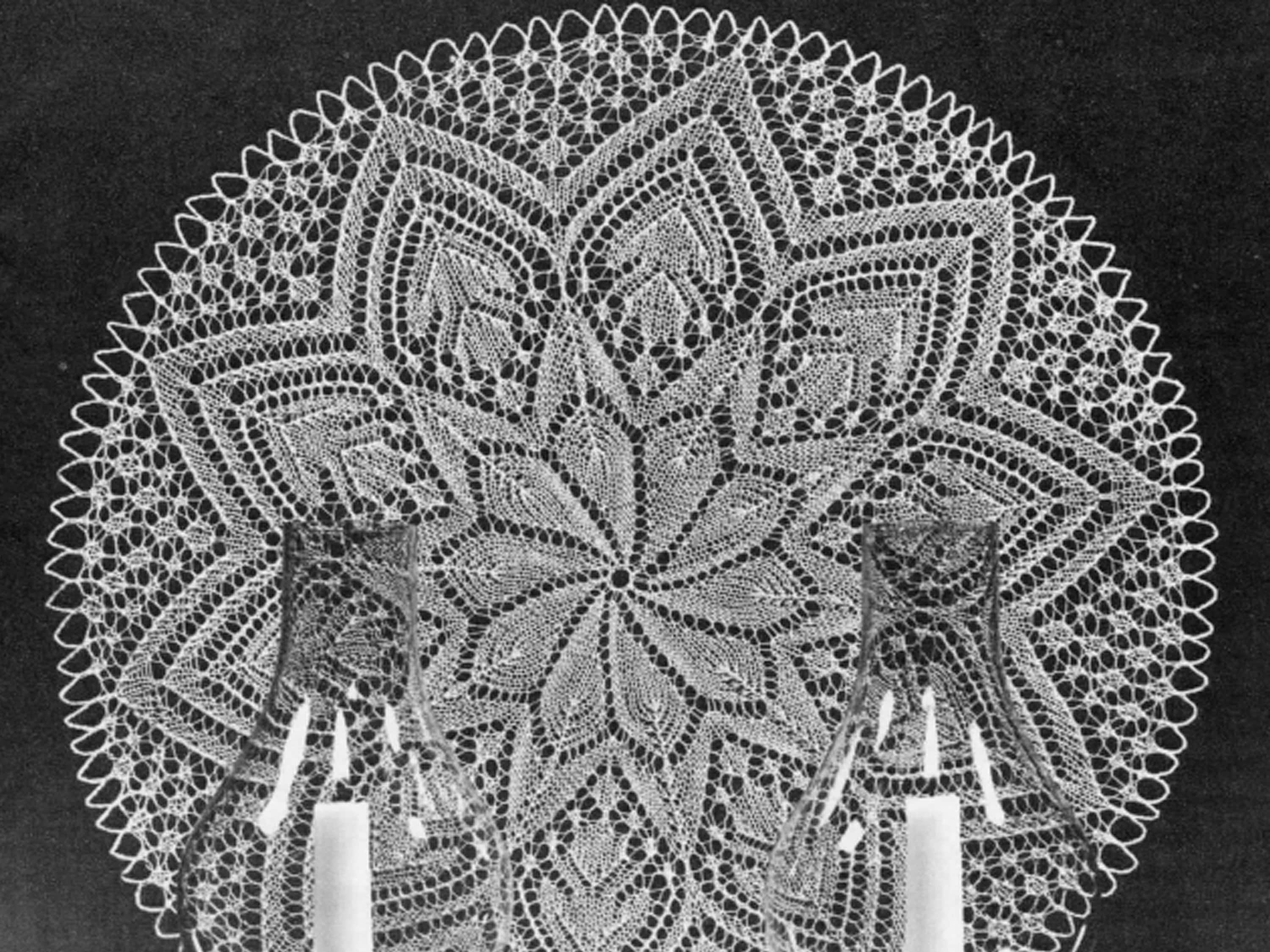 1959 Kaleidoscope Knit Doily Knitting Pattern Vintage PDF Tutorial ...