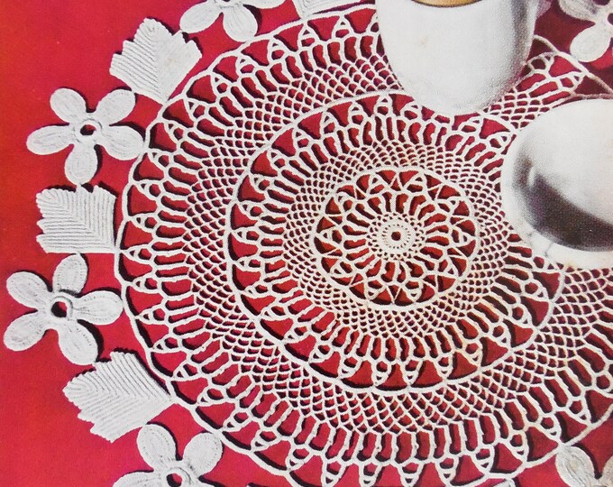 CROCHET PATTERN - Tea Rose Doily Written Pattern PDF | English - Etsy ...