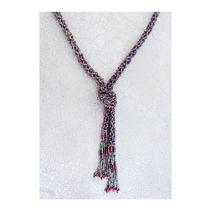 Beaded Rope Necklace - Etsy