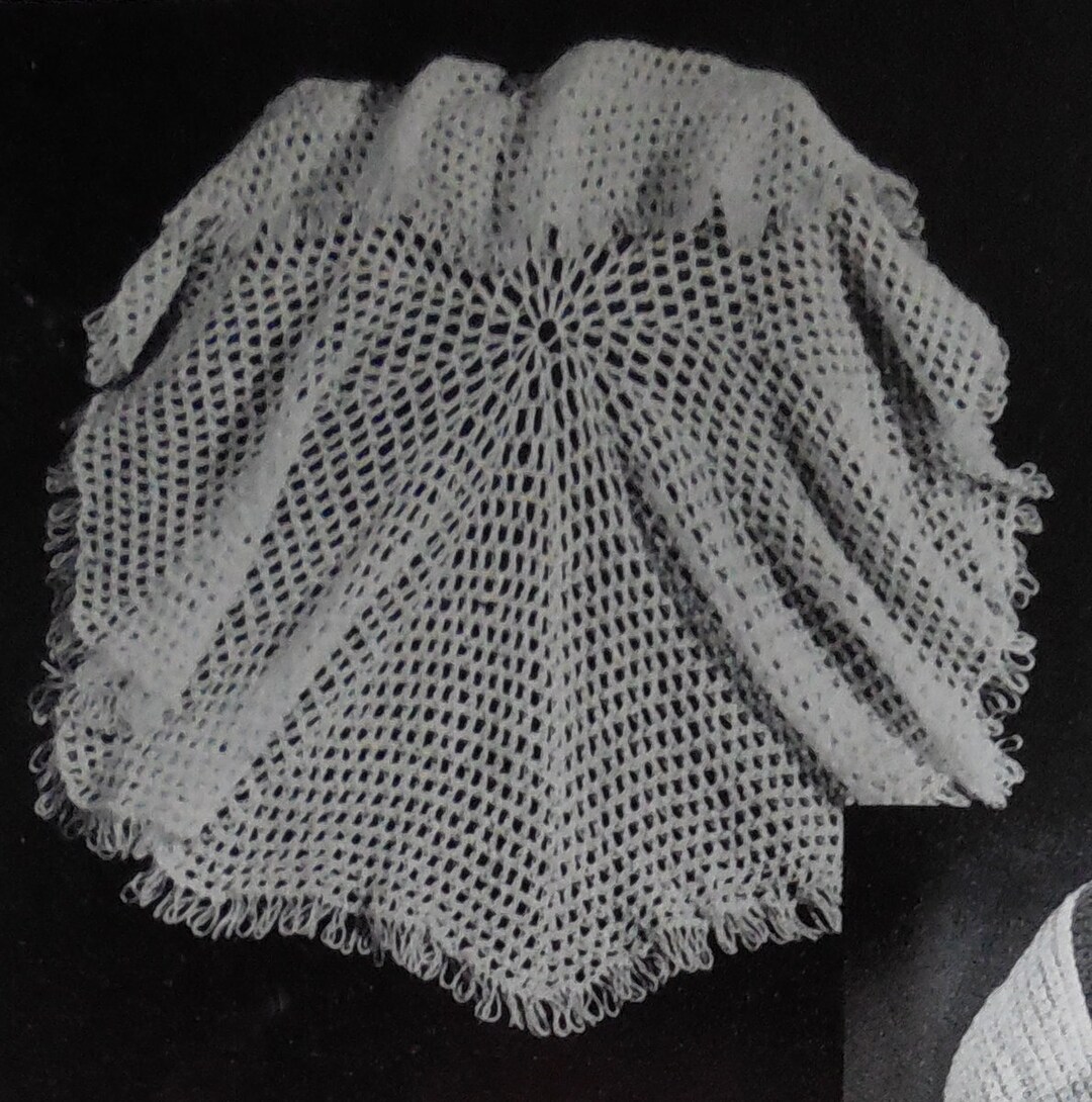 1949 Victorian Crochet Round Shawl Pattern Vintage PDF Tutorial Digital ...