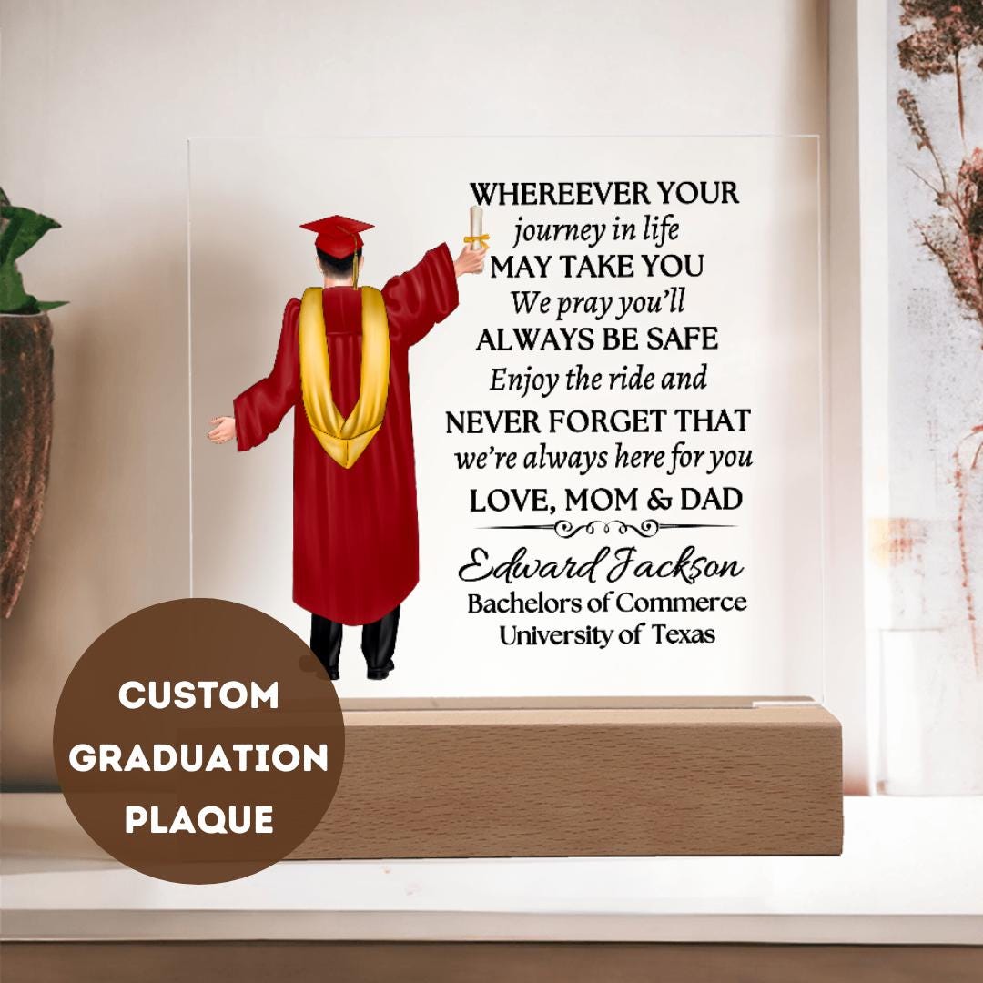 Personalized Male Graduation Gift for Him, Congratulations, Class of ...