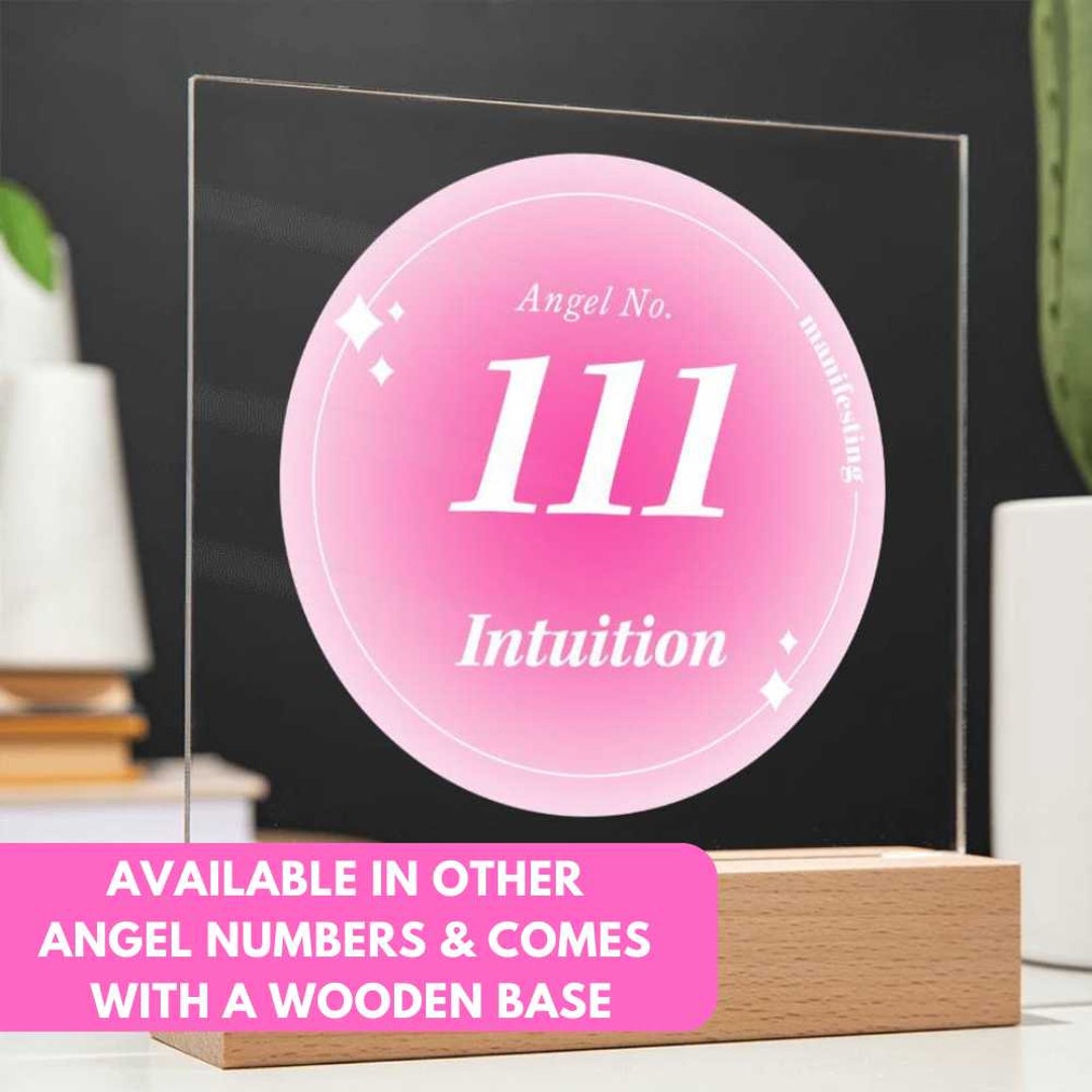 Custom 111 Angel Number Acrylic Sign I Mindfulness Gift for Her I 222 ...
