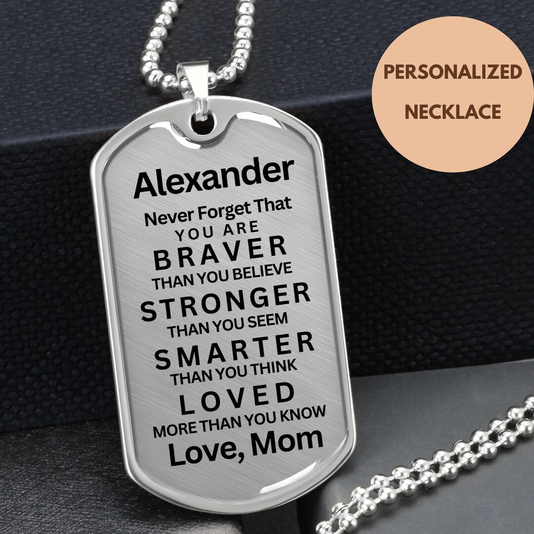 Personalized Dog Tag Necklace Design Military Style Casual Accessory ...