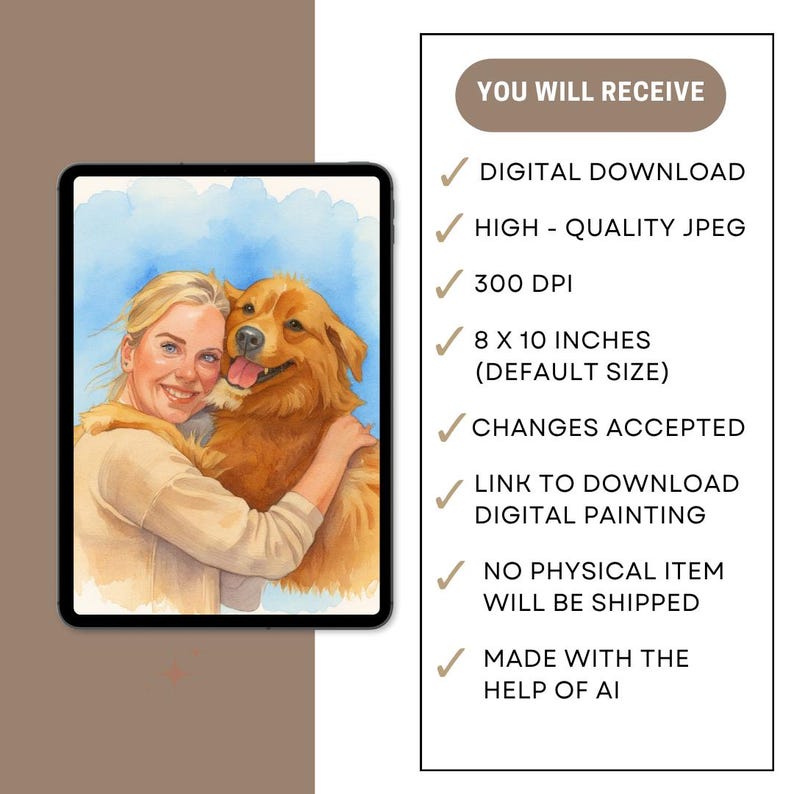 Custom Dog Gift for Dog Lovers Dog Painting Custom Painting Portrait ...