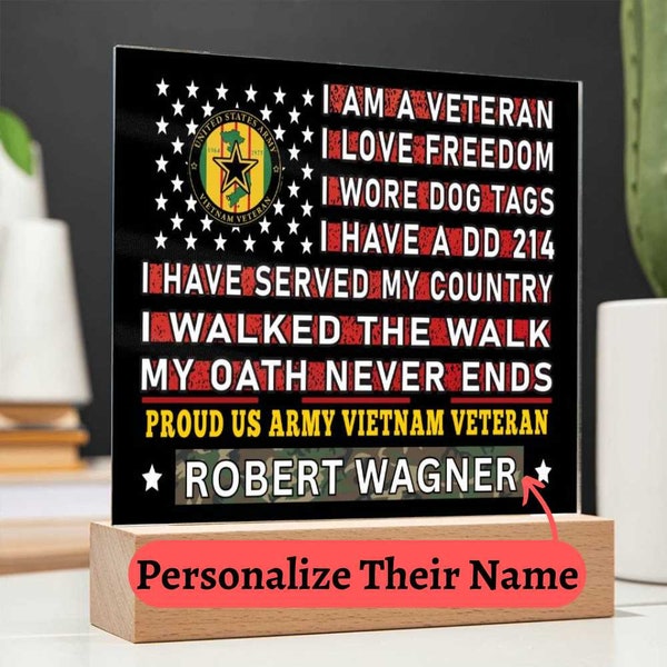 Vietnam Veteran Picture Frame - Etsy