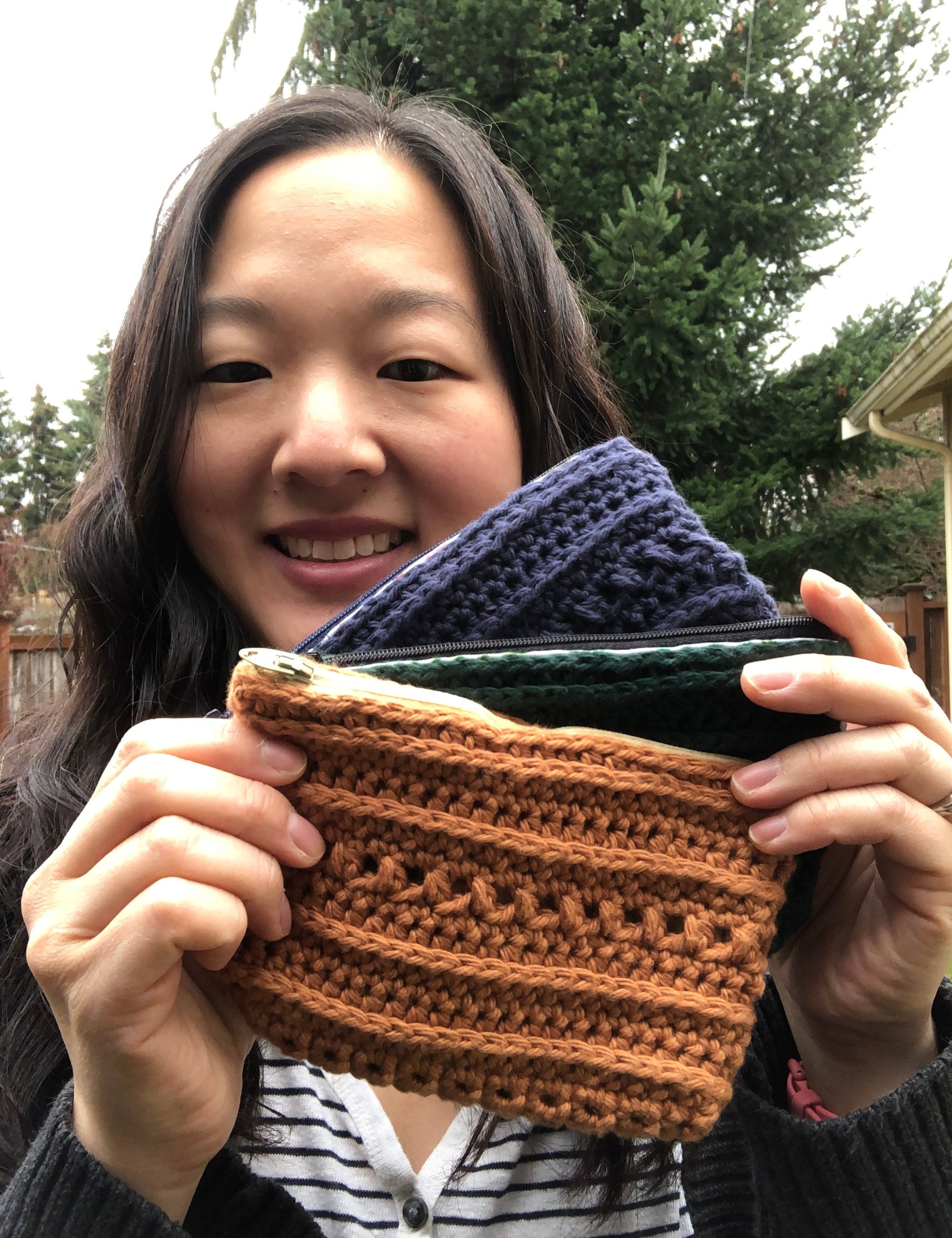 Mini Zippered Pouch Crochet Pattern - Small Pouch With Fabric Lining ...