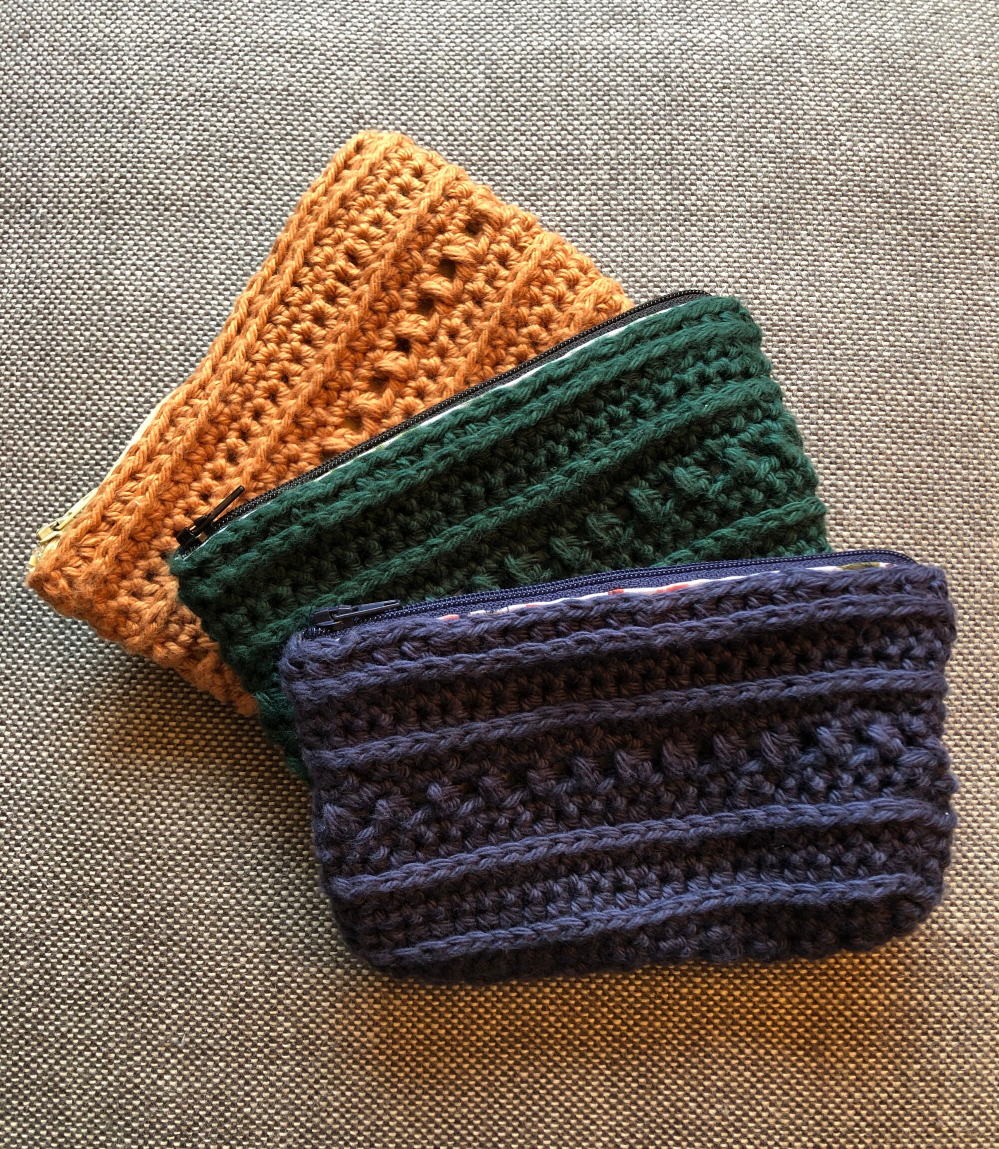 Mini Zippered Pouch Crochet Pattern Small Pouch With Fabric Lining ...