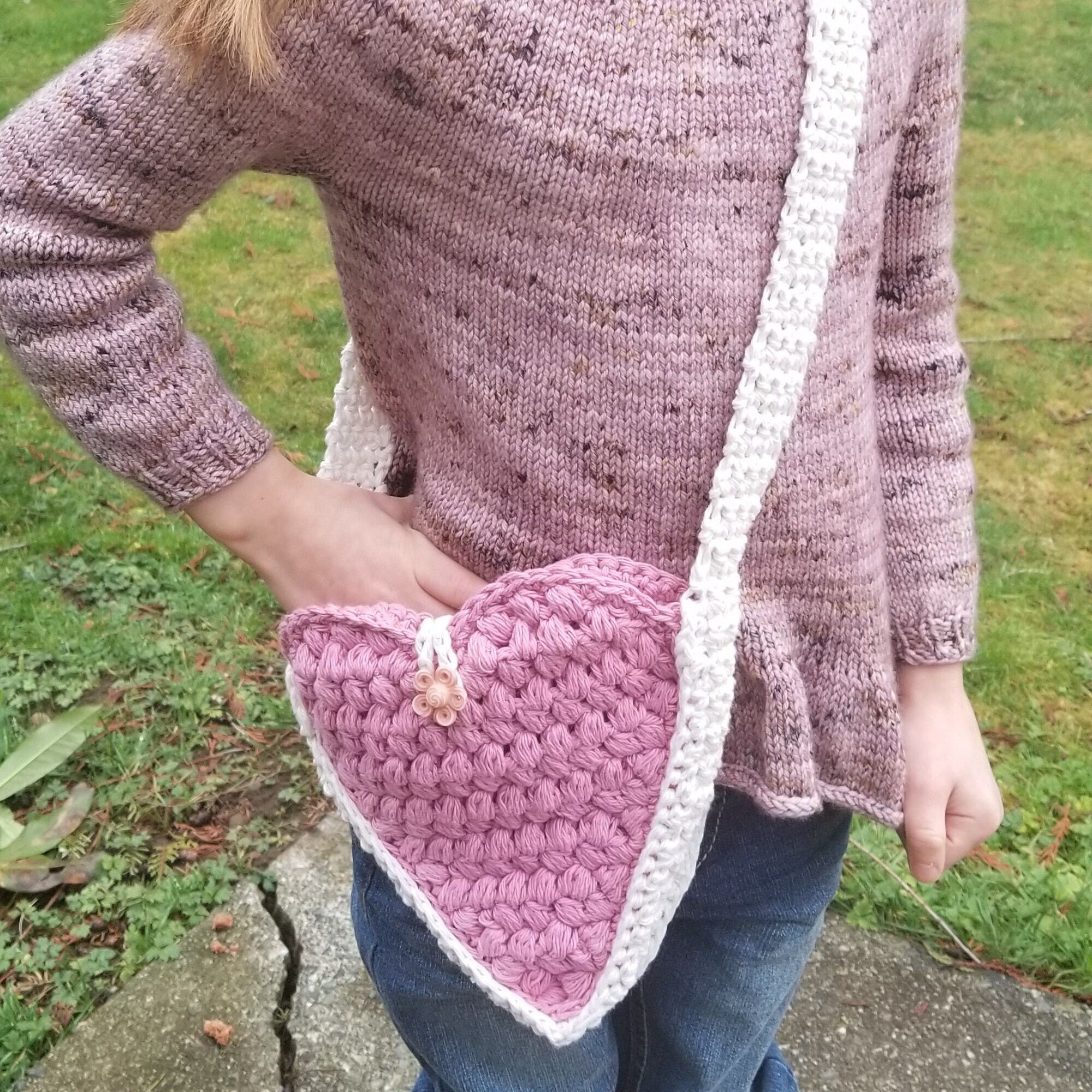 Heart Bag Crochet Pattern, Valentine's Day Crochet Purse for Girl ...