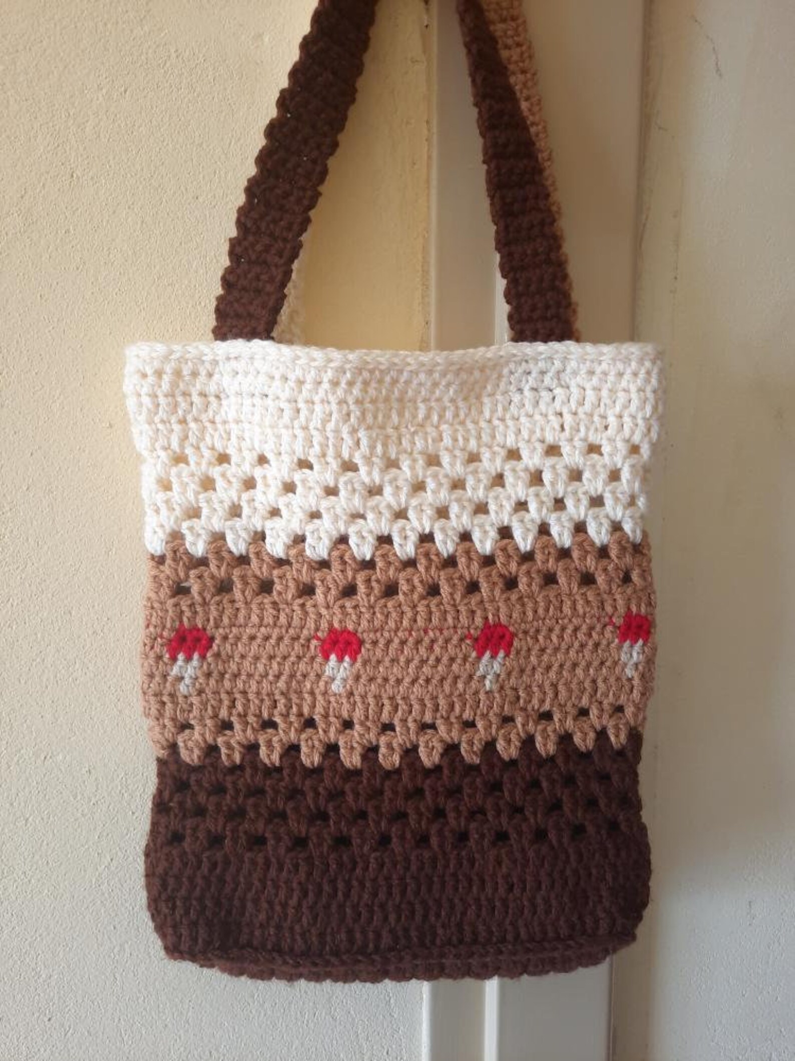 Ice Cream Tote Bag Crochet Pattern, Summer Crochet Book Bag Pattern ...