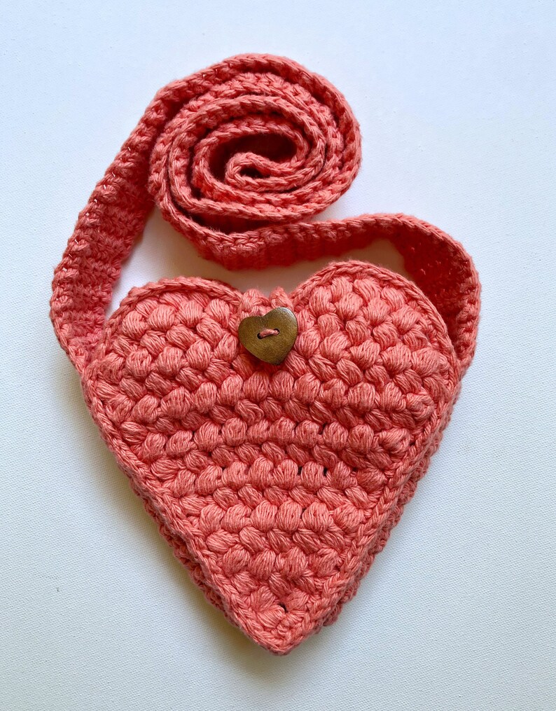 Heart Bag Crochet Pattern, Valentine's Day Crochet Purse for Girl ...
