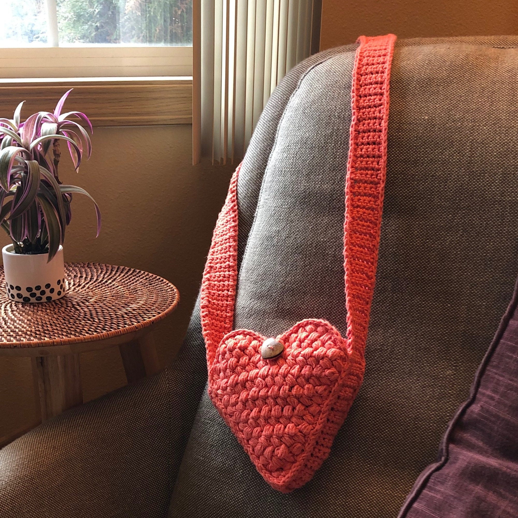 Heart Bag Crochet Pattern, Valentine's Day Crochet Purse for Girl ...