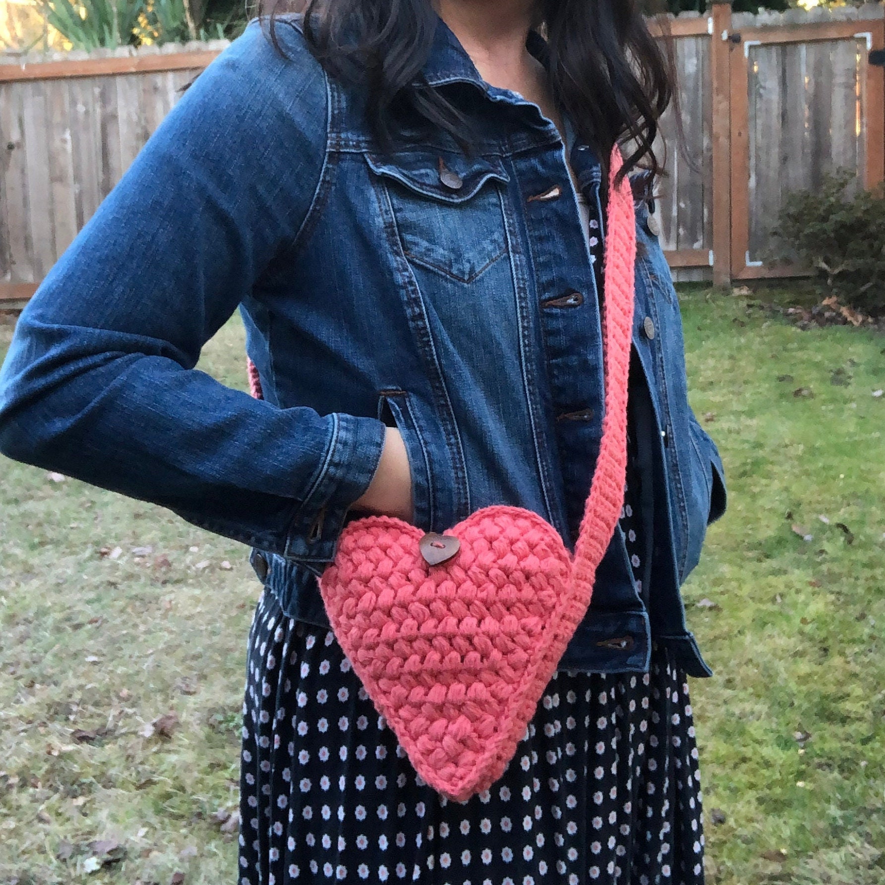 Heart Bag Crochet Pattern, Valentine's Day Crochet Purse for Girl ...