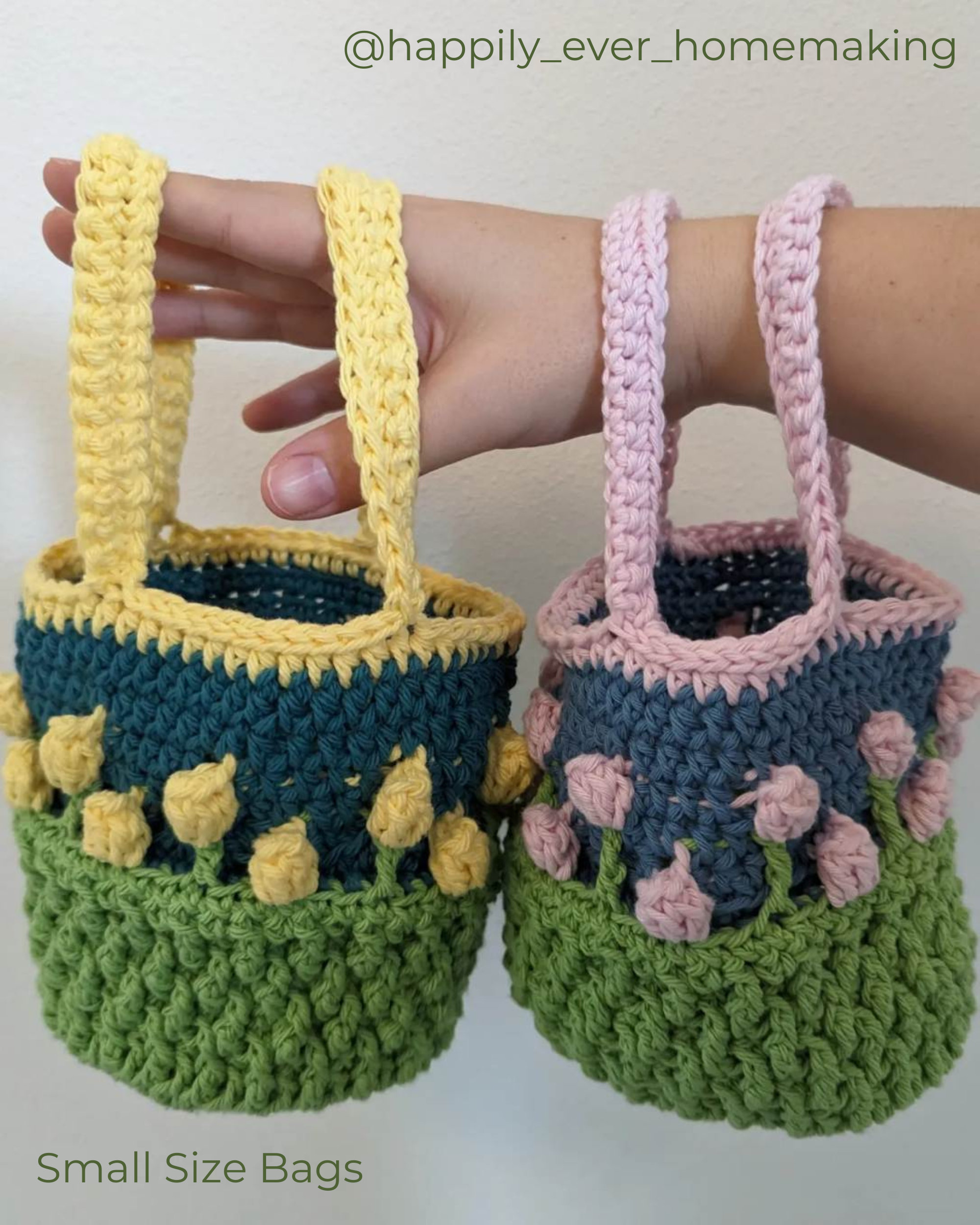 Crocheted Flower Bag Pattern, Crochet Tulip Bag Pattern, Crochet Bag ...