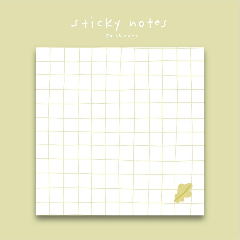 Leaf POST IT ® Notes | Minimal and Cute Sticky Notes, Cottagecore ...